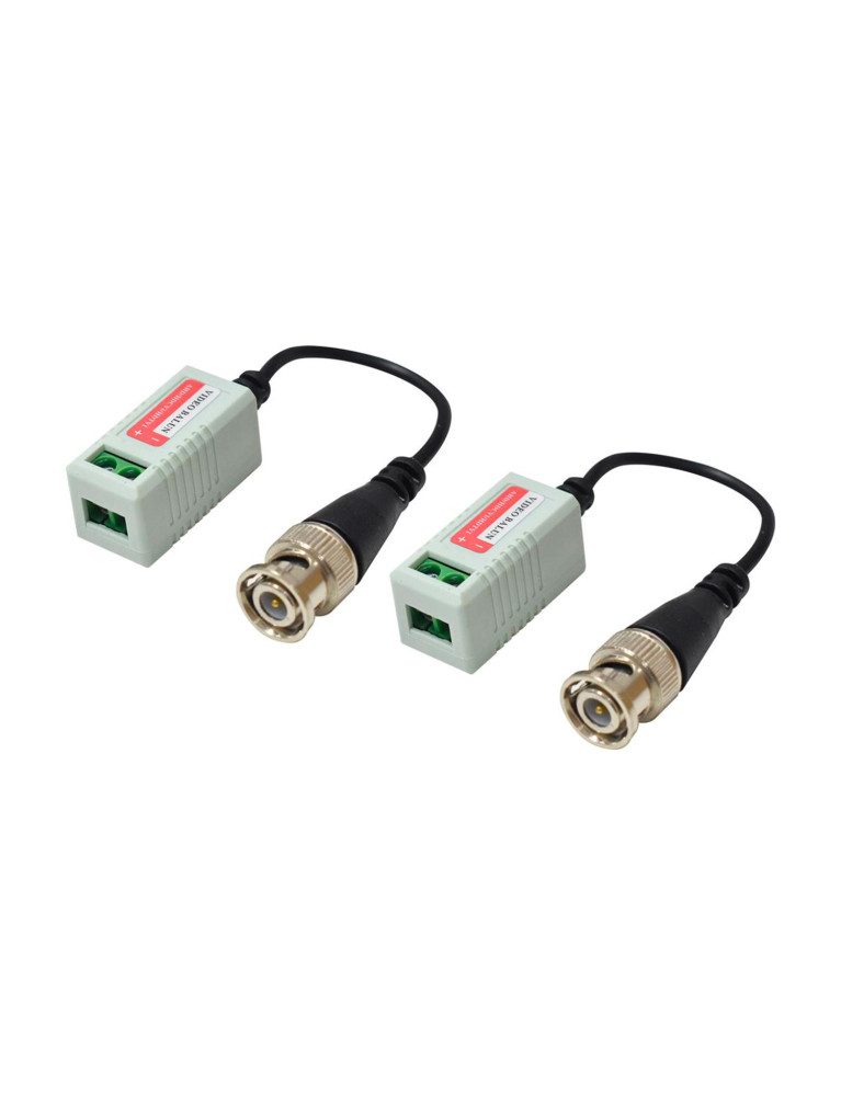 Conector Video Balun Para Cámaras Con Cable X2