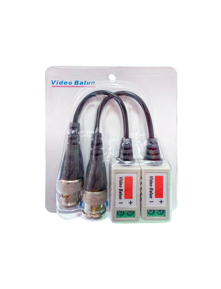Conector Video Balun Para Cámaras Con Cable X2
