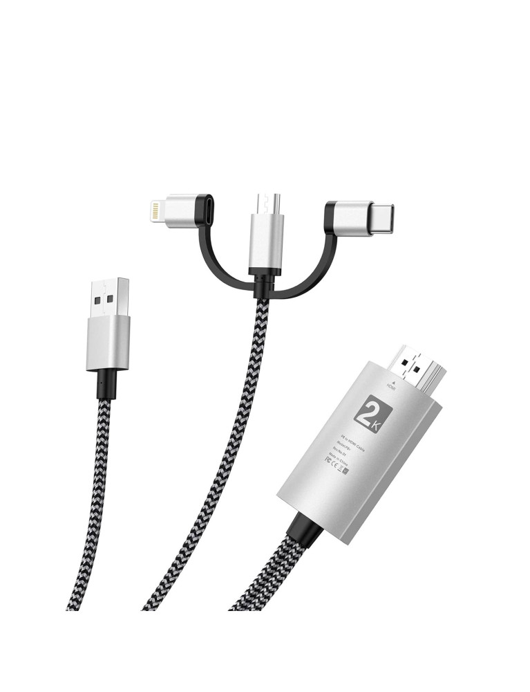 Adaptador cable HDMI 3 en 1 - MHL a HDMI