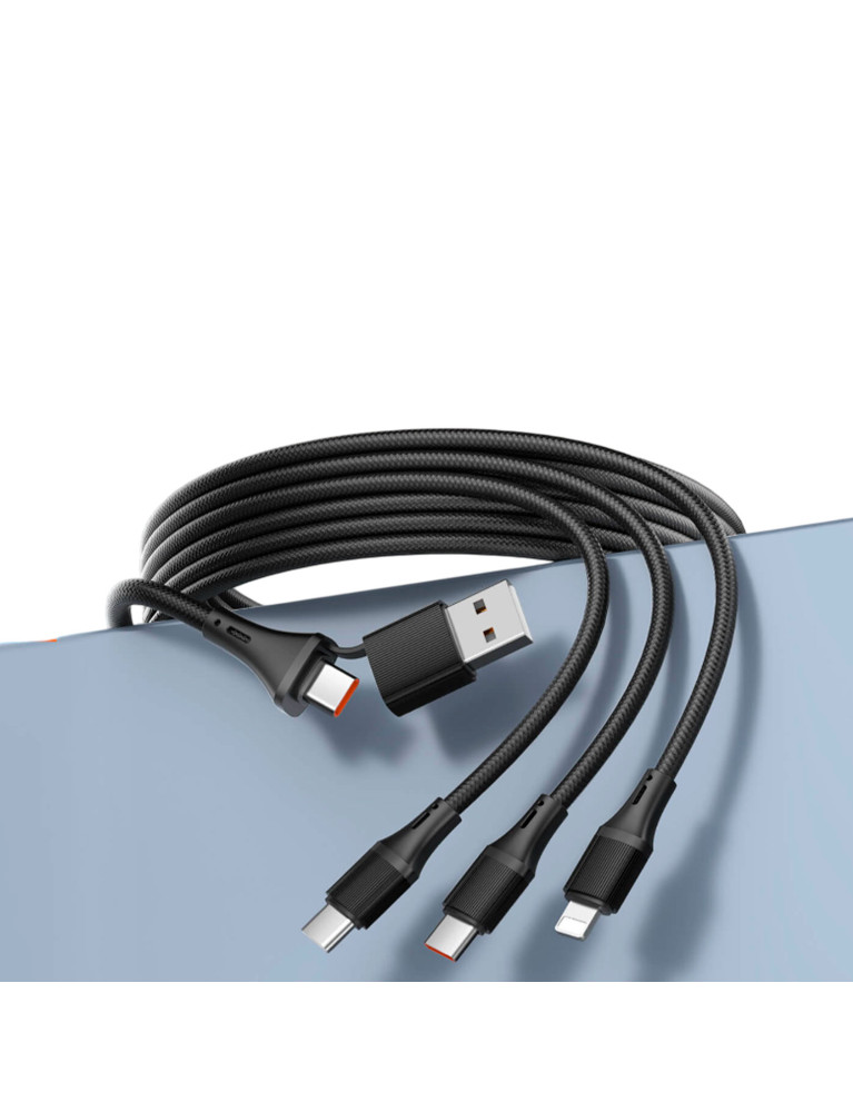 Cable USB 3 En 1 LDNIO LC97UC 1.2MT 100W