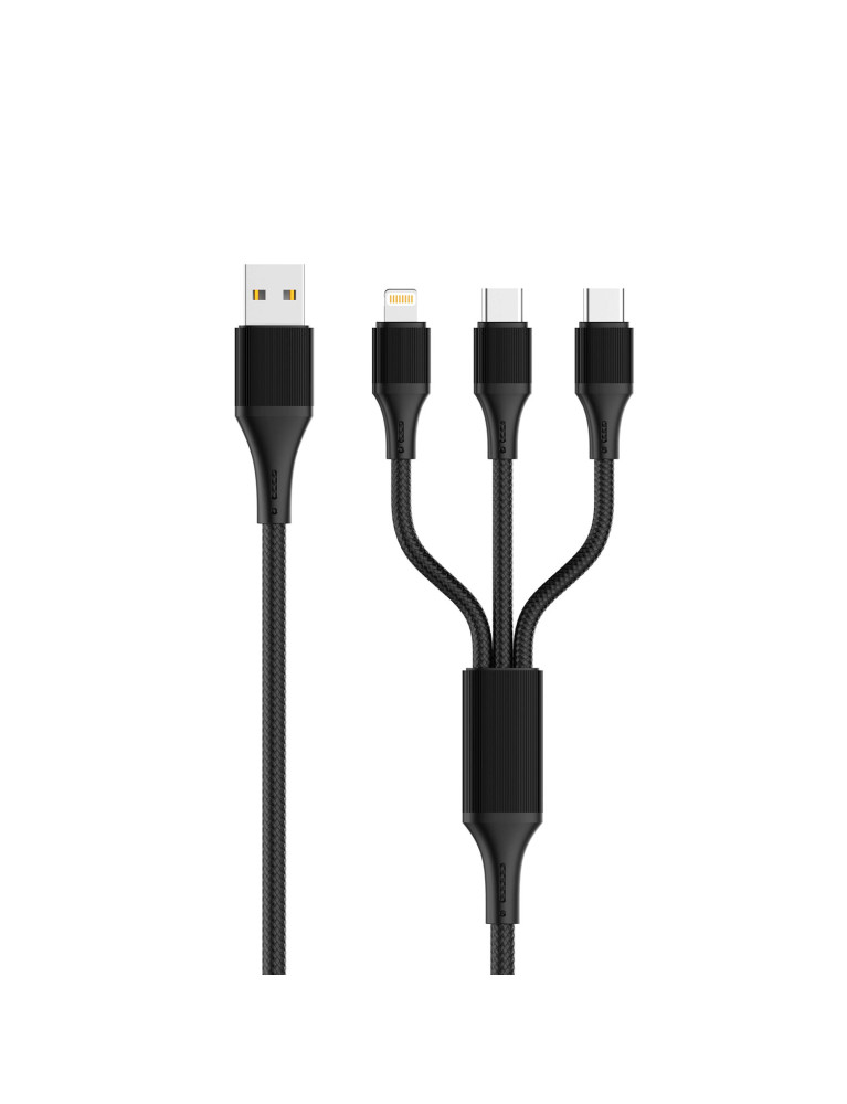 Cable USB 3 En 1 LDNIO LC97UC 1.2MT 100W