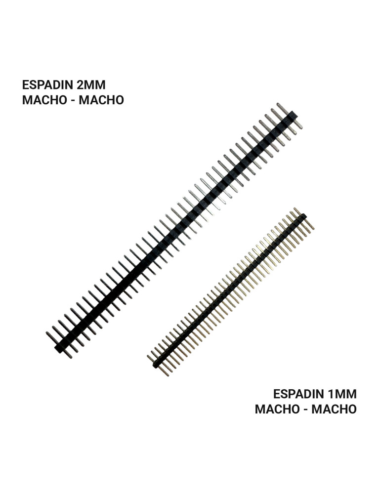 Espadín Macho A Macho 40 Pines 2mm