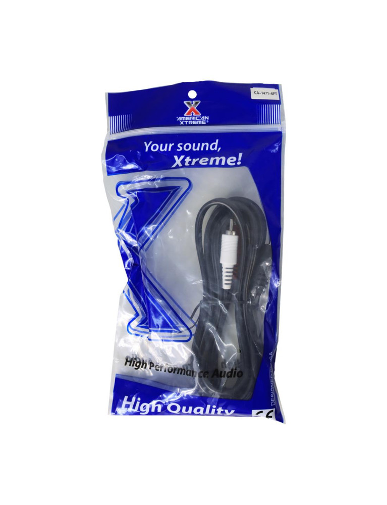 Cable de audio 2 Plug RCA a 1 Plug 3.5 Stereo 1.5 Mt Calidad